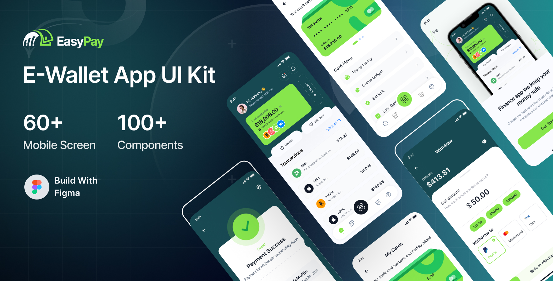 EasyPay-Wallet Finance App UI Kit by DesignsLab | ThemeForest